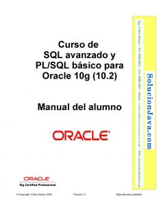 Curso de SQL avanzado y PL/SQL básico para Oracle 10g (10.2) – Manual del alumno | ElSaber21