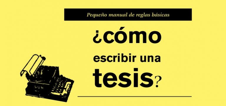 Cómo escribir una tesis | ElSaber21