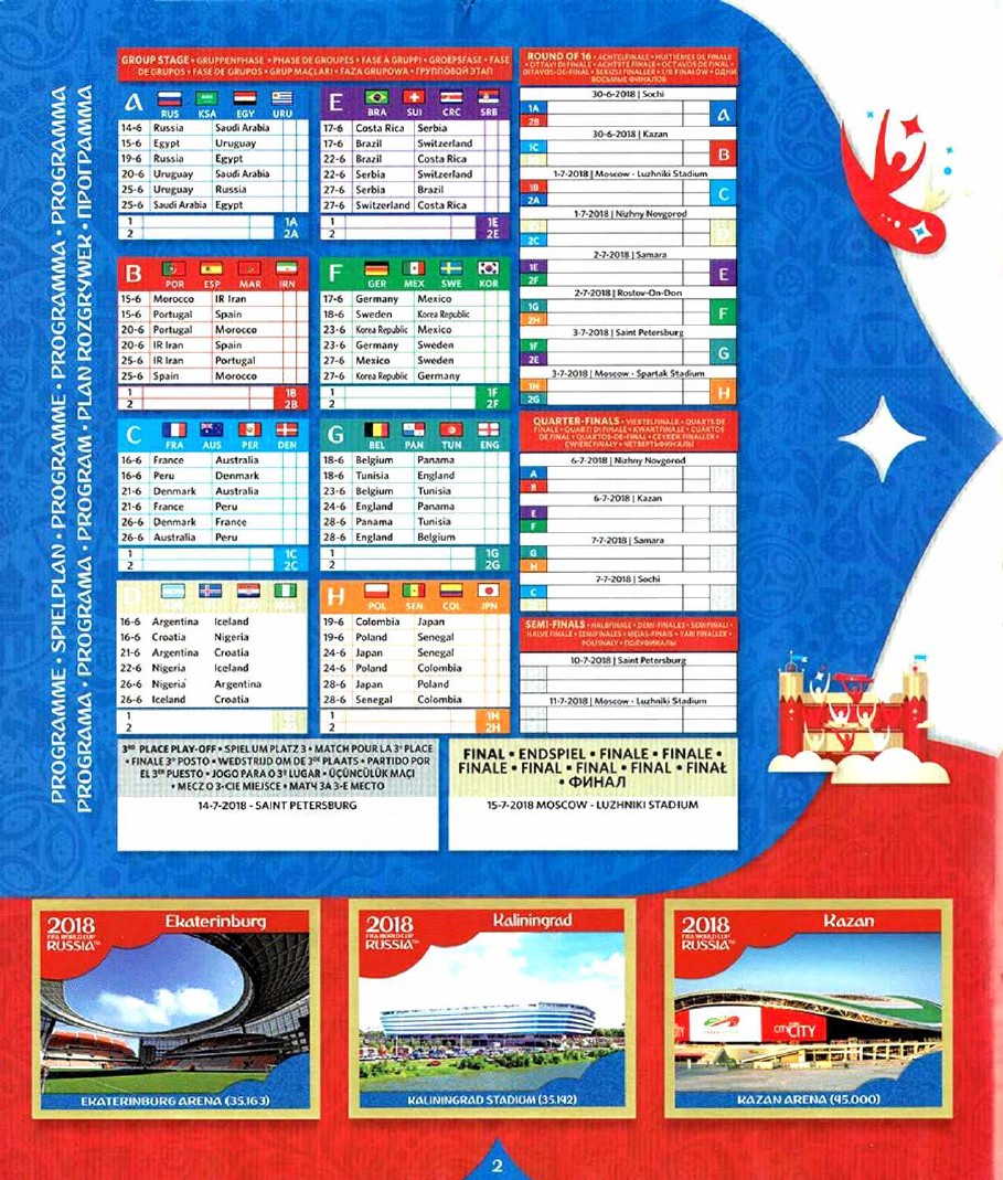Álbum Copa Mundial de Fútbol de 2018 – Panini [Suiza – Gold Edition ...