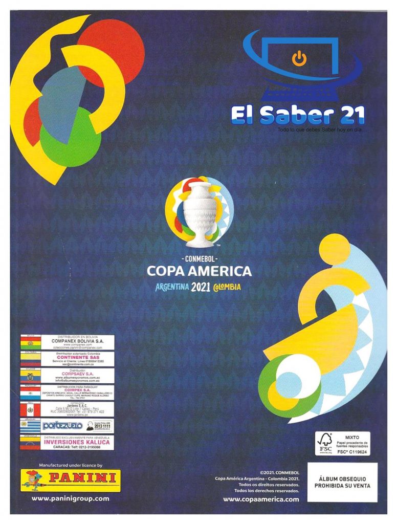 Álbum Copa América Argentina Colombia 2021 - Panini