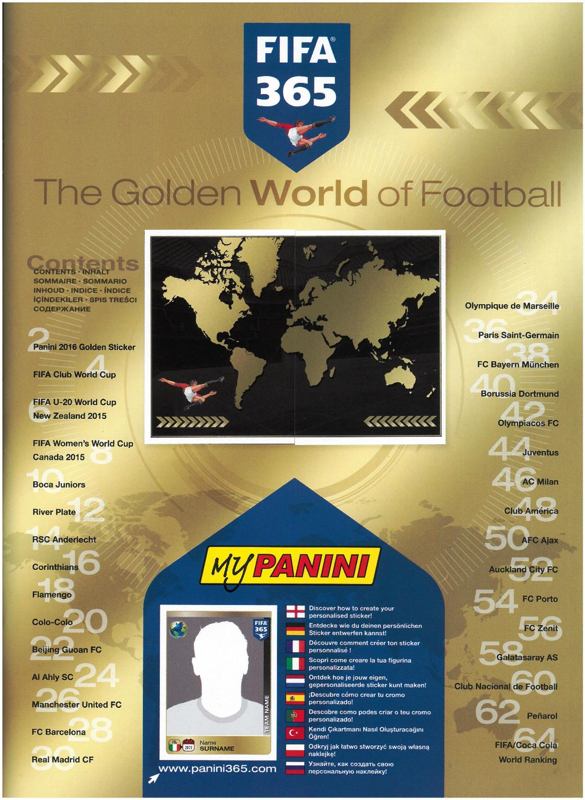 Álbum Panini FIFA 365: 2016 - Stickers | El Saber 21