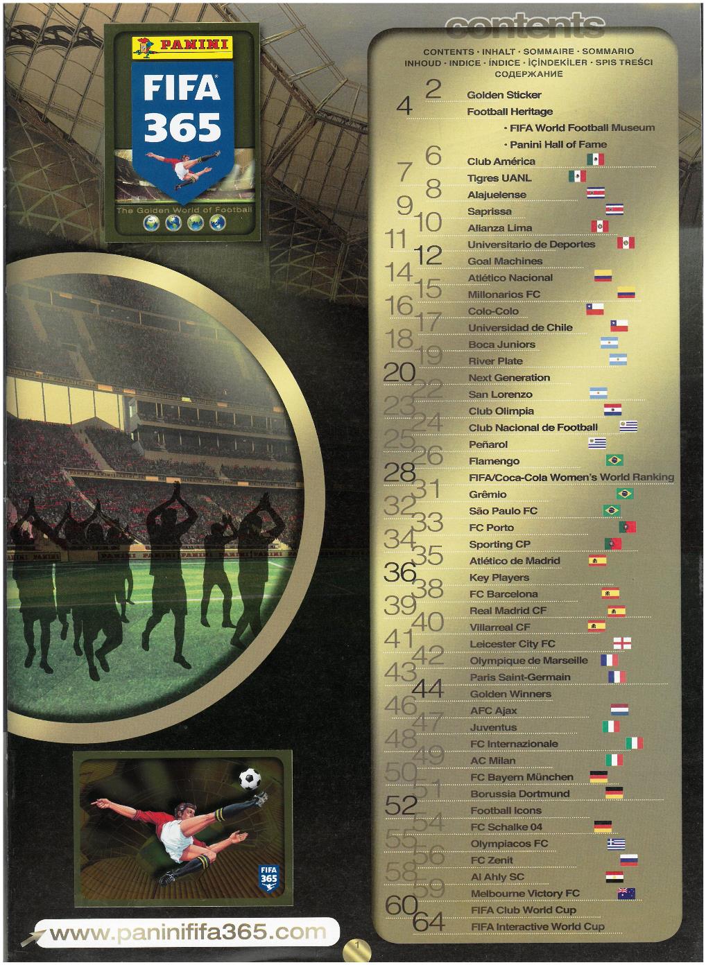Álbum Panini FIFA 365 2017 - Stickers | El Saber 21