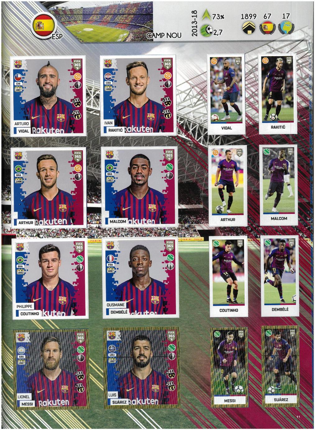 Álbum Panini FIFA 365 2019 Stickers | El Saber 21