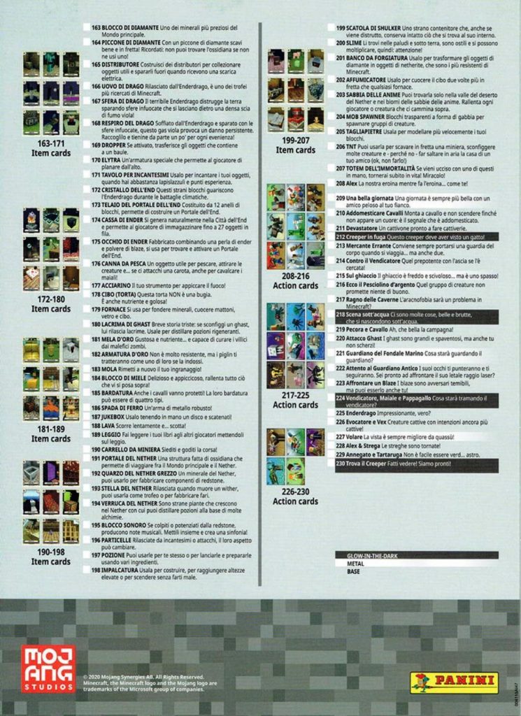 Minecraft Adventure Trading Cards 2021 - Panini | ElSaber21